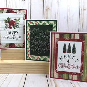 Christmas Card Set, Holiday Card Pack, Rustic Christmas Cards ...