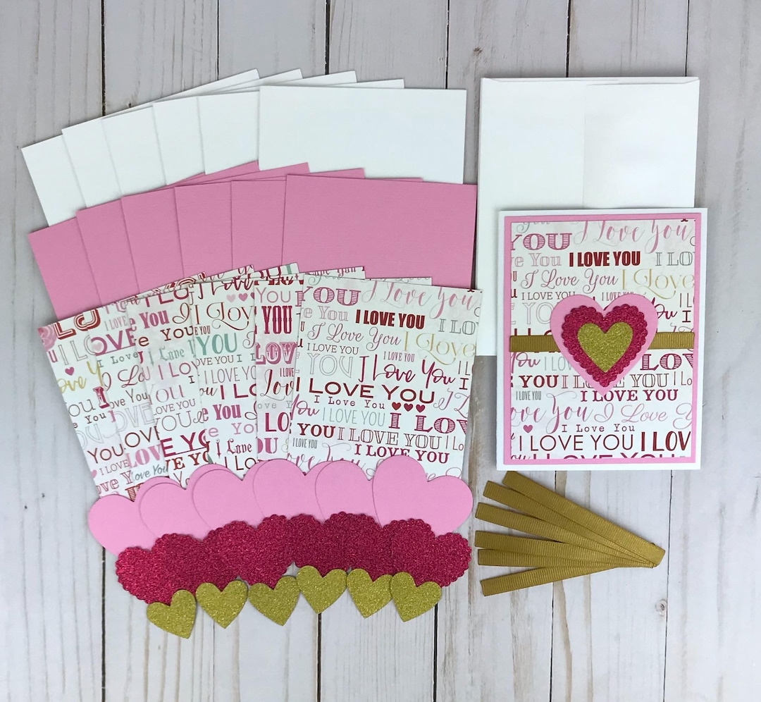 Valentine Card Kit, Card Making Kits, DIY Valentine Card Kit, Make Your ...