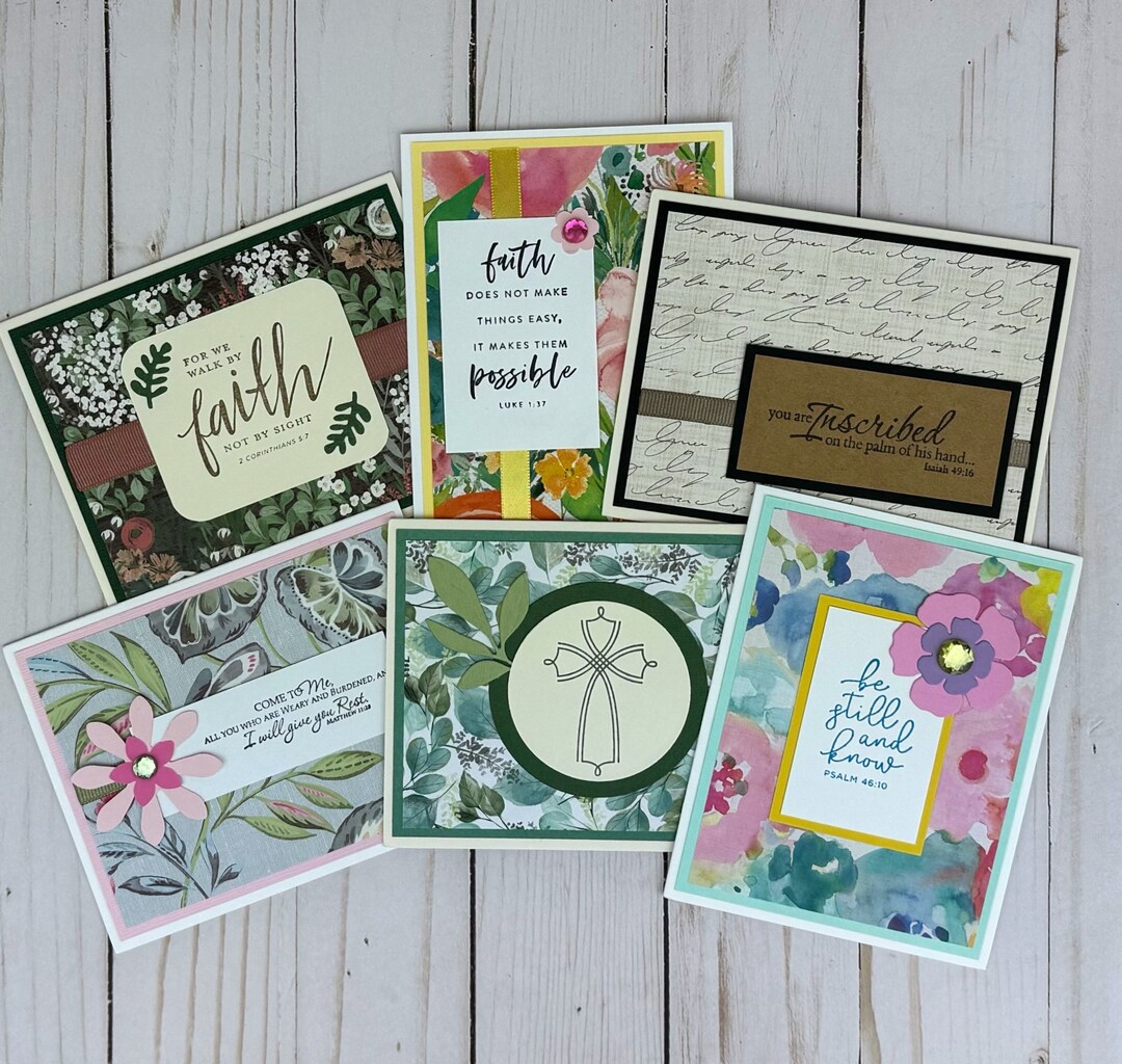 Bible Verse Greeting Card Set of 6, Christian Cards for Women ...