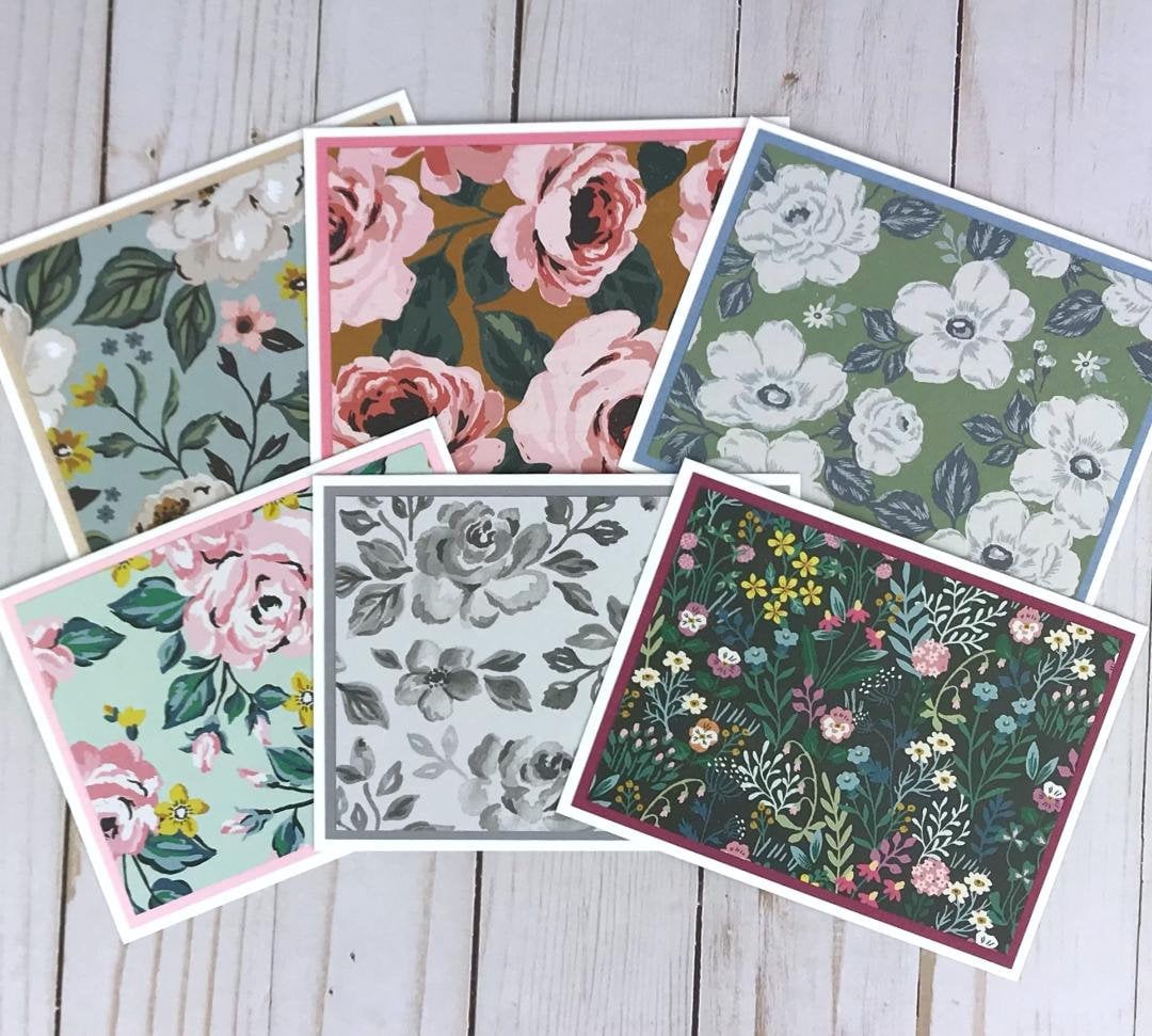 Flower Note Cards Variety Pack Cards Floral Stationery - Etsy