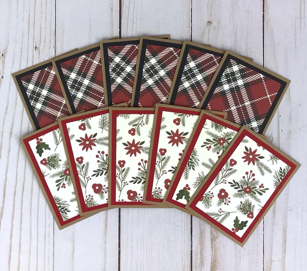 Mini Christmas Cards Set Christmas Mini Cards Gift Enclosure - Etsy