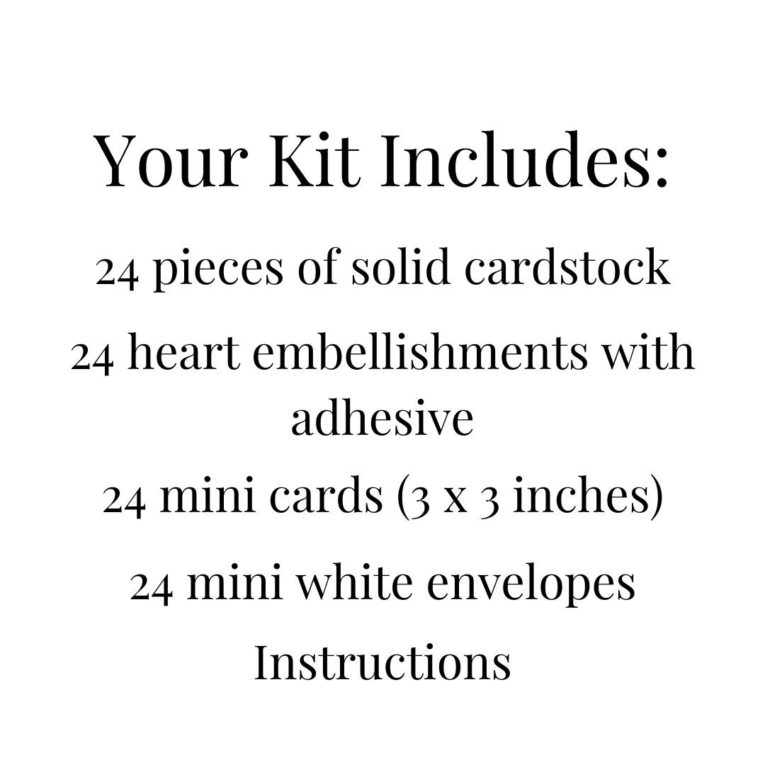 Valentine Card Making Kit, Valentine Card Kit, Card Making Supplies ...