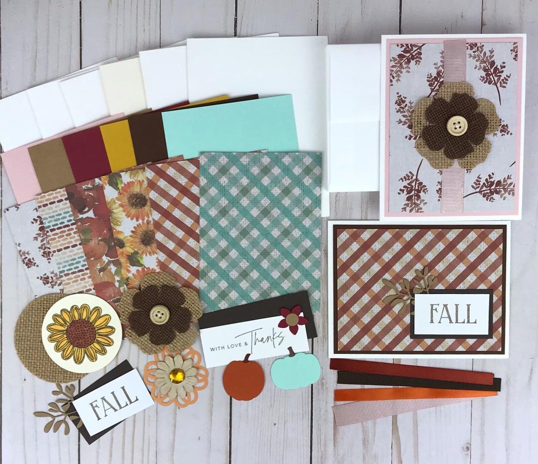 Fall Card Kits, Autumn Card Making Kit for Adults, Handmade Card Kit ...