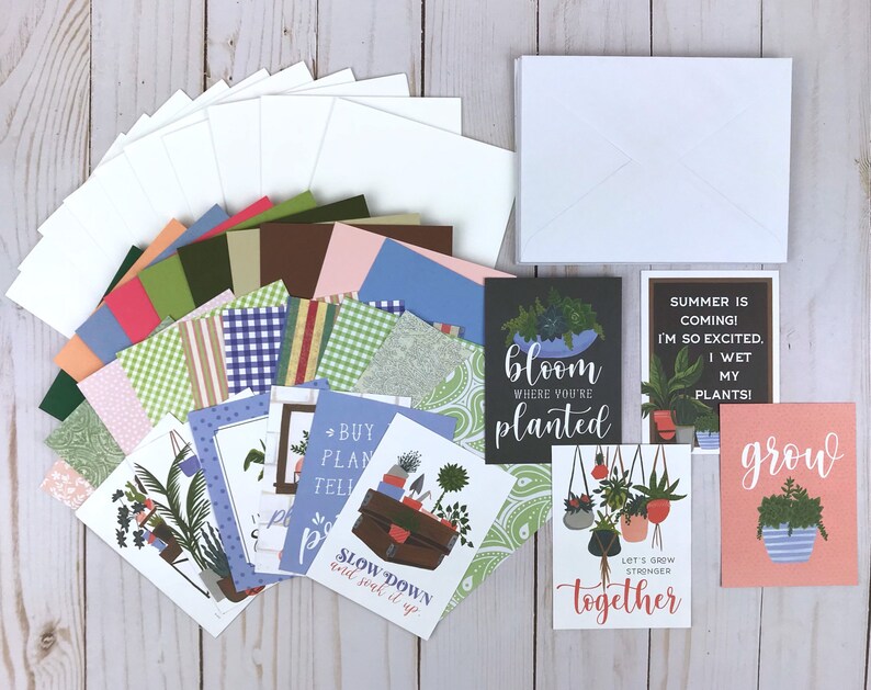 Card Making Kits Make Your Own Cards Easy DIY Crafts Plant | Etsy