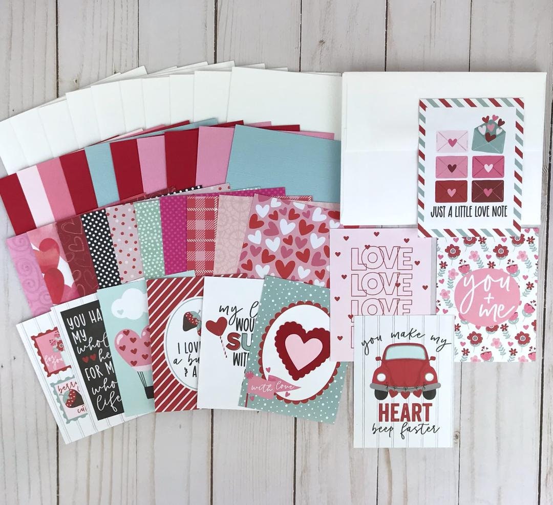 Valentine Card Making Kit for Adults Valentine Craft Kit - Etsy