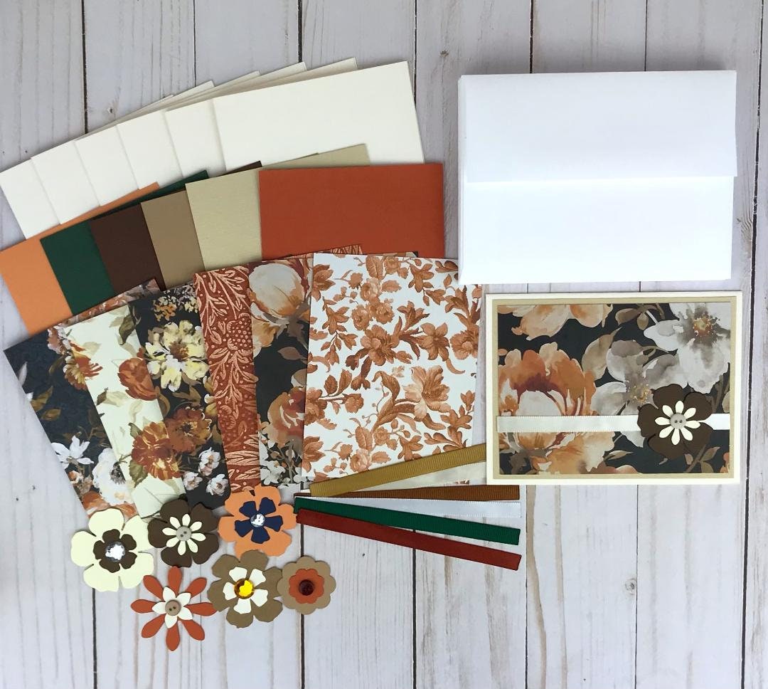 Fall Card Kit, Autumn Card Making Kit for Adults, Card Kits to Make ...