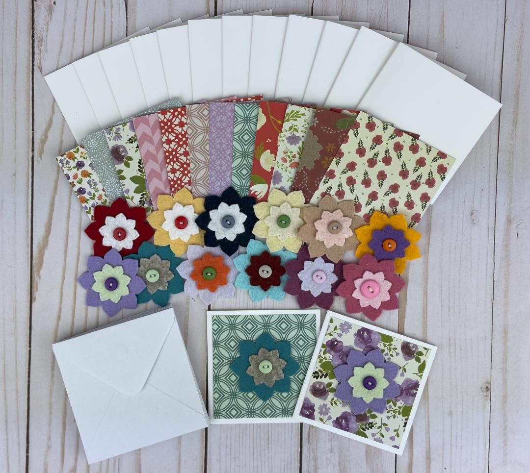Mini Card Kit, Flower Card Kit, Card Making Kit for Adults, Gift ...