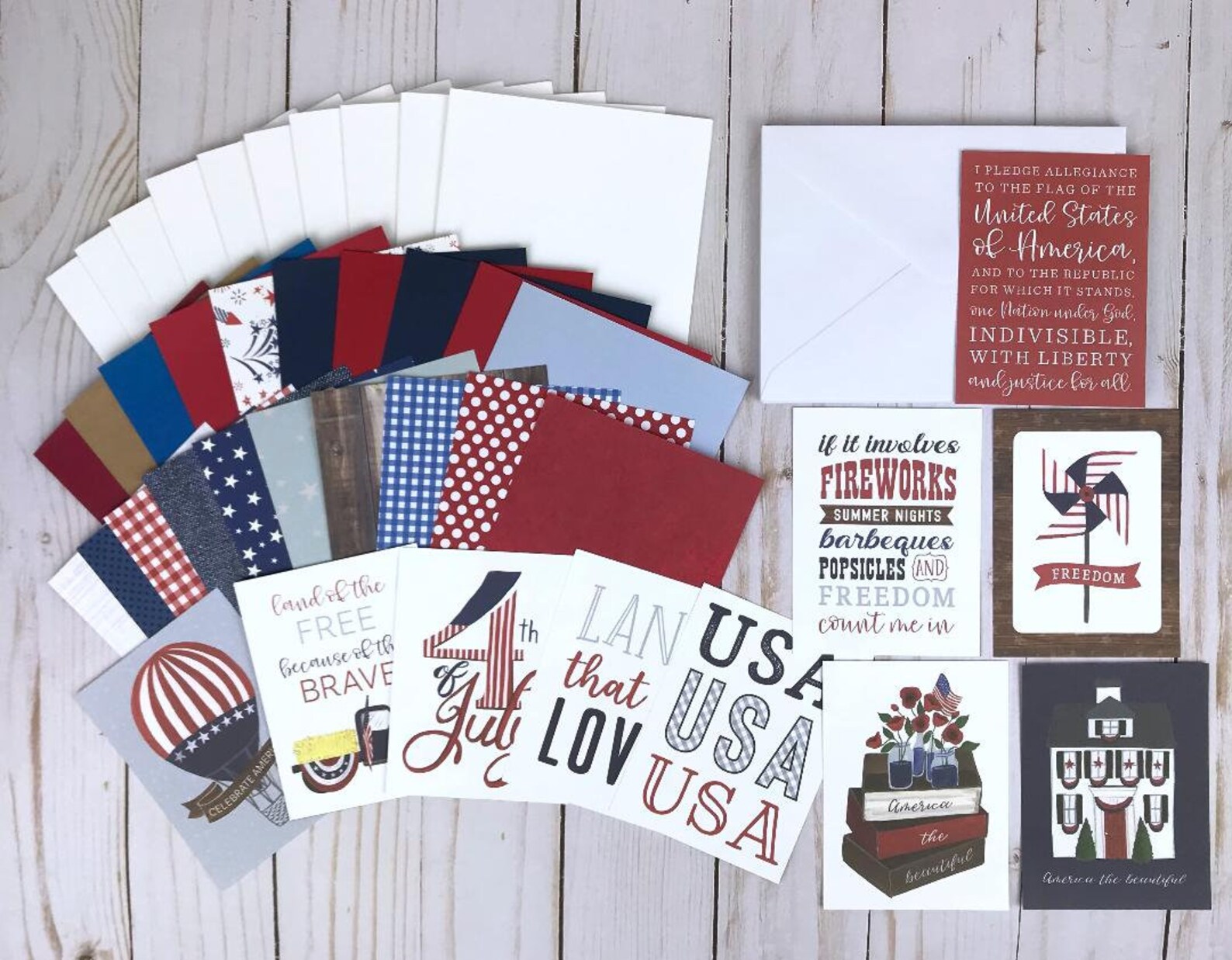 4th of July Card Making Kit DIY Craft Kit for Adults 4th of | Etsy