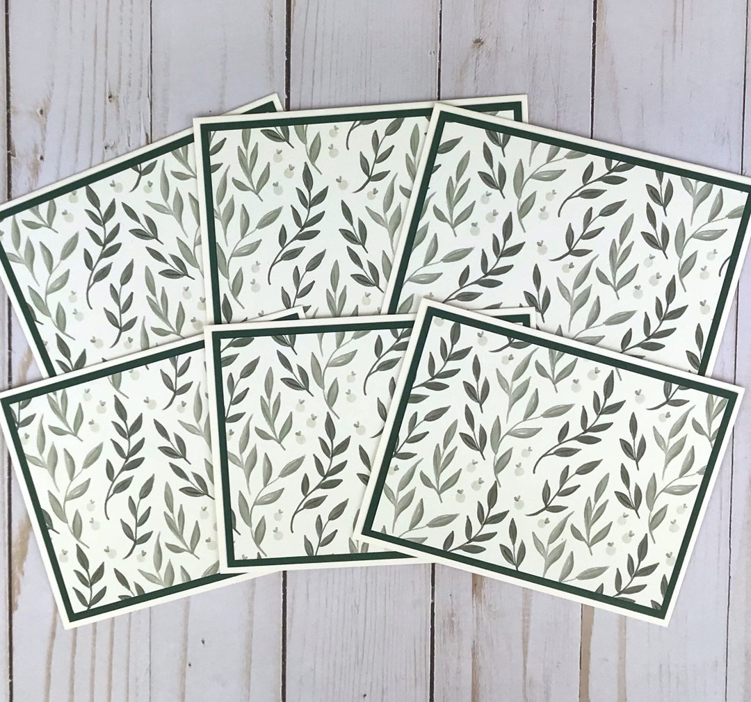 Botanical Greeting Cards, Watercolor Greenery Note Cards, Nature ...