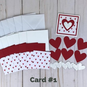 Valentine Card Making Kit, Valentine Card Kit, Mini Valentine Card Kit ...