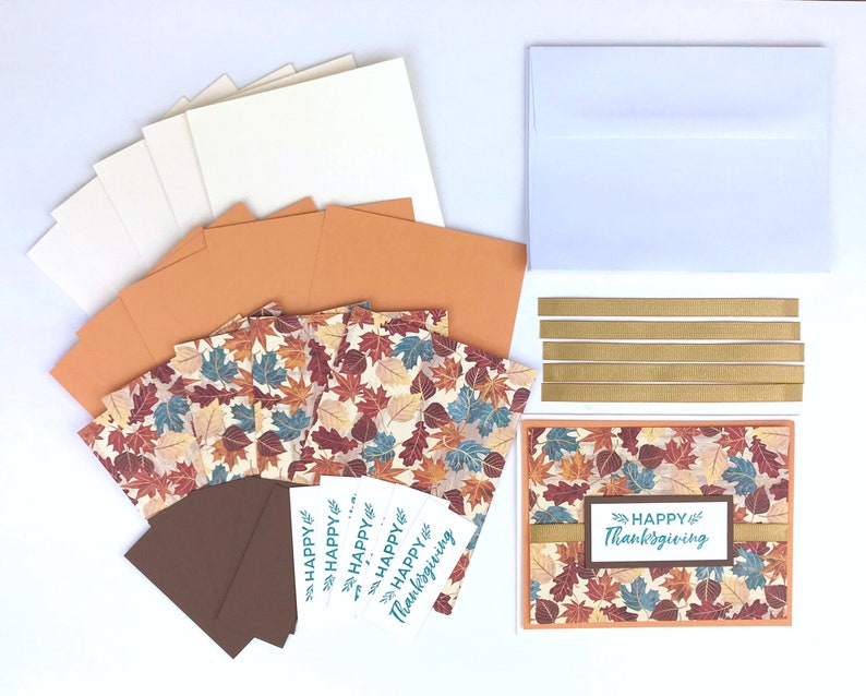 Thanksgiving Card Making Kits for Adults Fall Leaves Card | Etsy