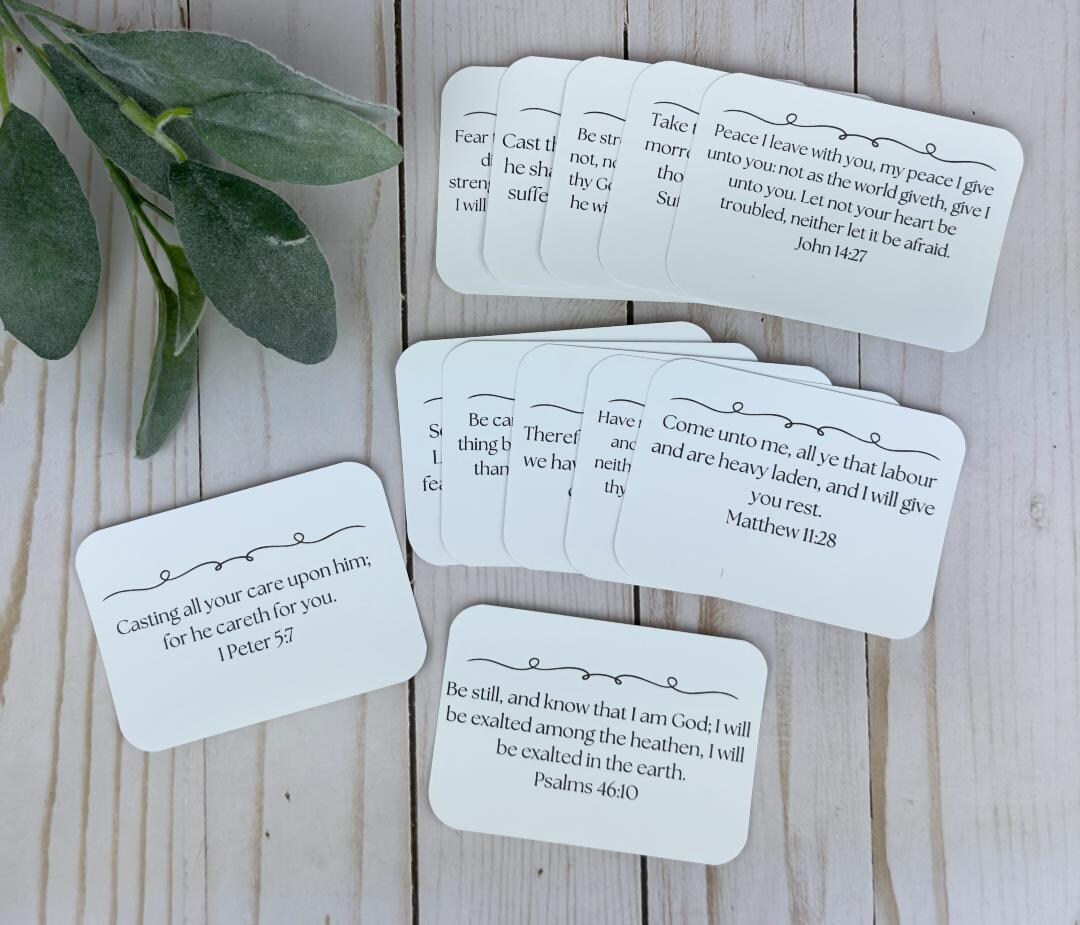 Bible Verse Sentiments for Cards, Christian Prayer Cards, Set of 12 ...