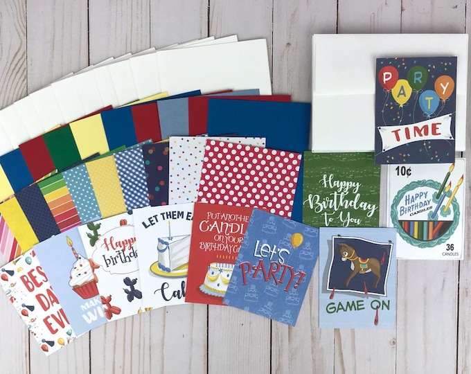 Birthday Card Making Kit, Make Your Own Cards, DIY Card Kit, Birthday ...