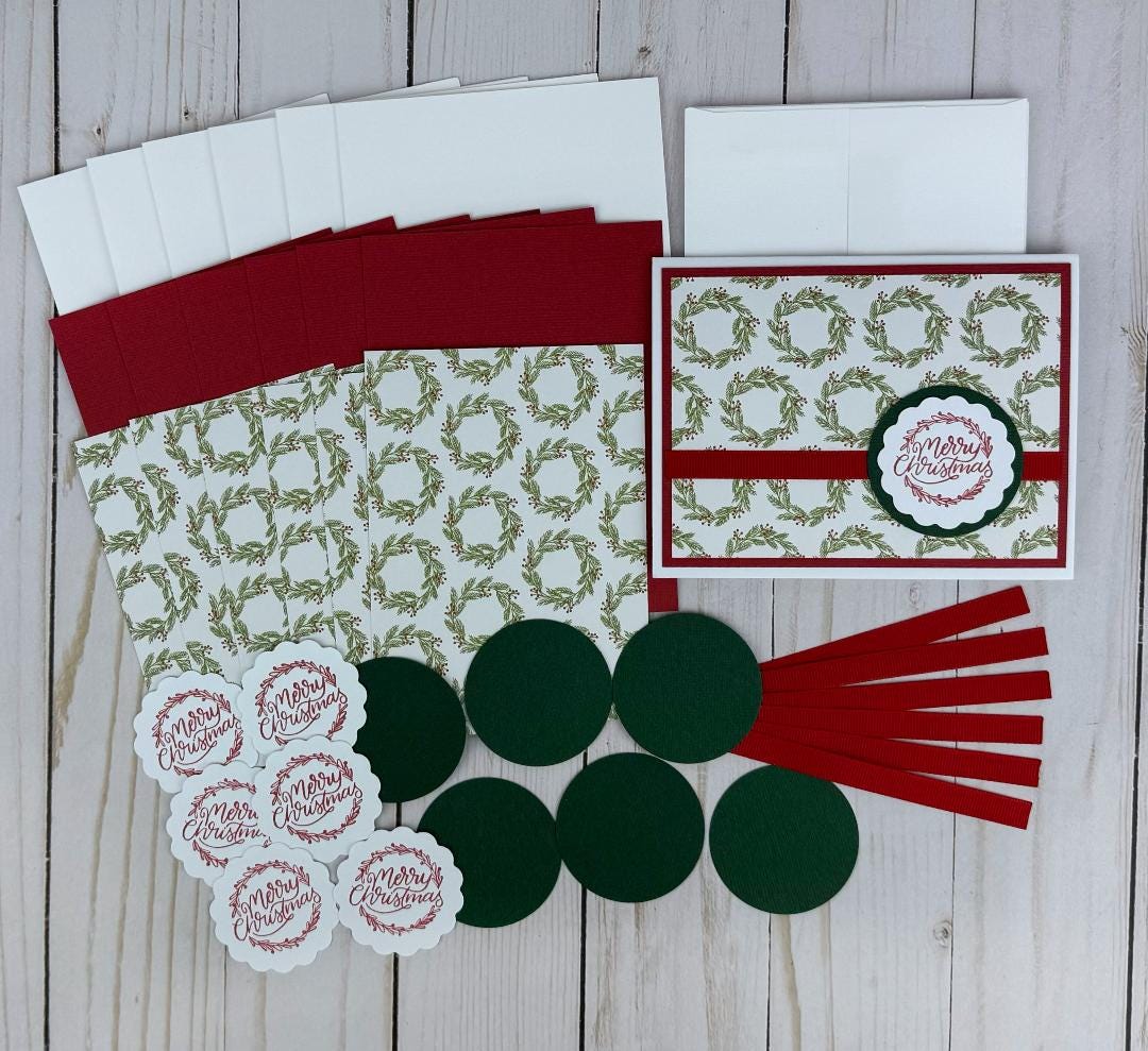 Merry Christmas Card Making Kit for Adults, Christmas Card Kit DIY ...