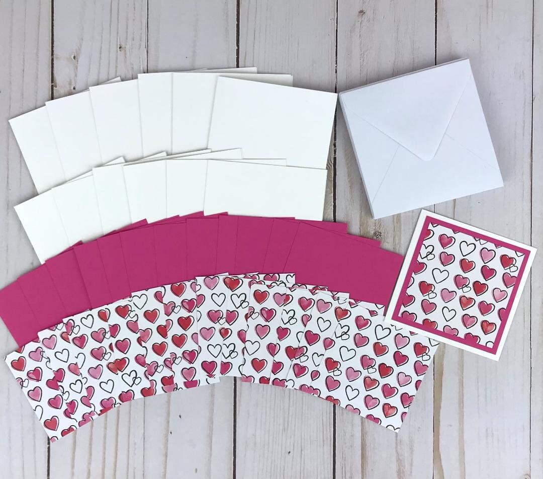 Valentine Card Making Kit, Mini Valentine Card Kit, Card Making ...