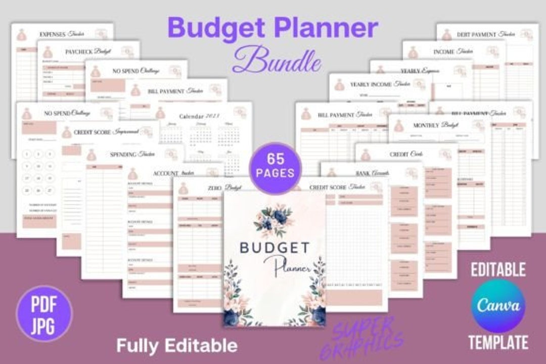 Editable Budget Planner Printable PDF, Financial Planner Printable ...