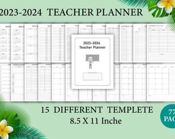 Teacher Planner 2023-2024 Printable - Etsy UK