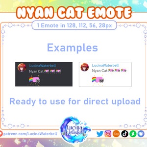 Twitch Discord Emotes - Nyan Cat - Etsy