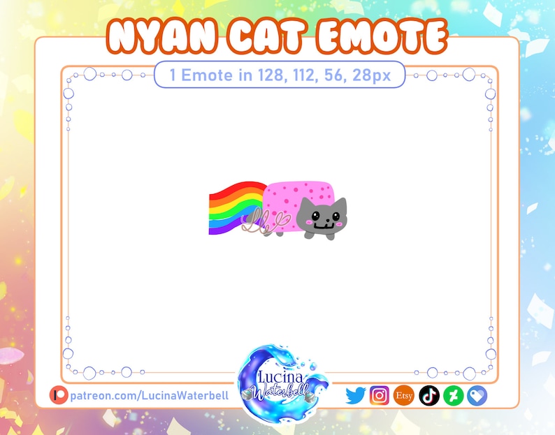 Twitch Discord Emotes - Nyan Cat - Etsy