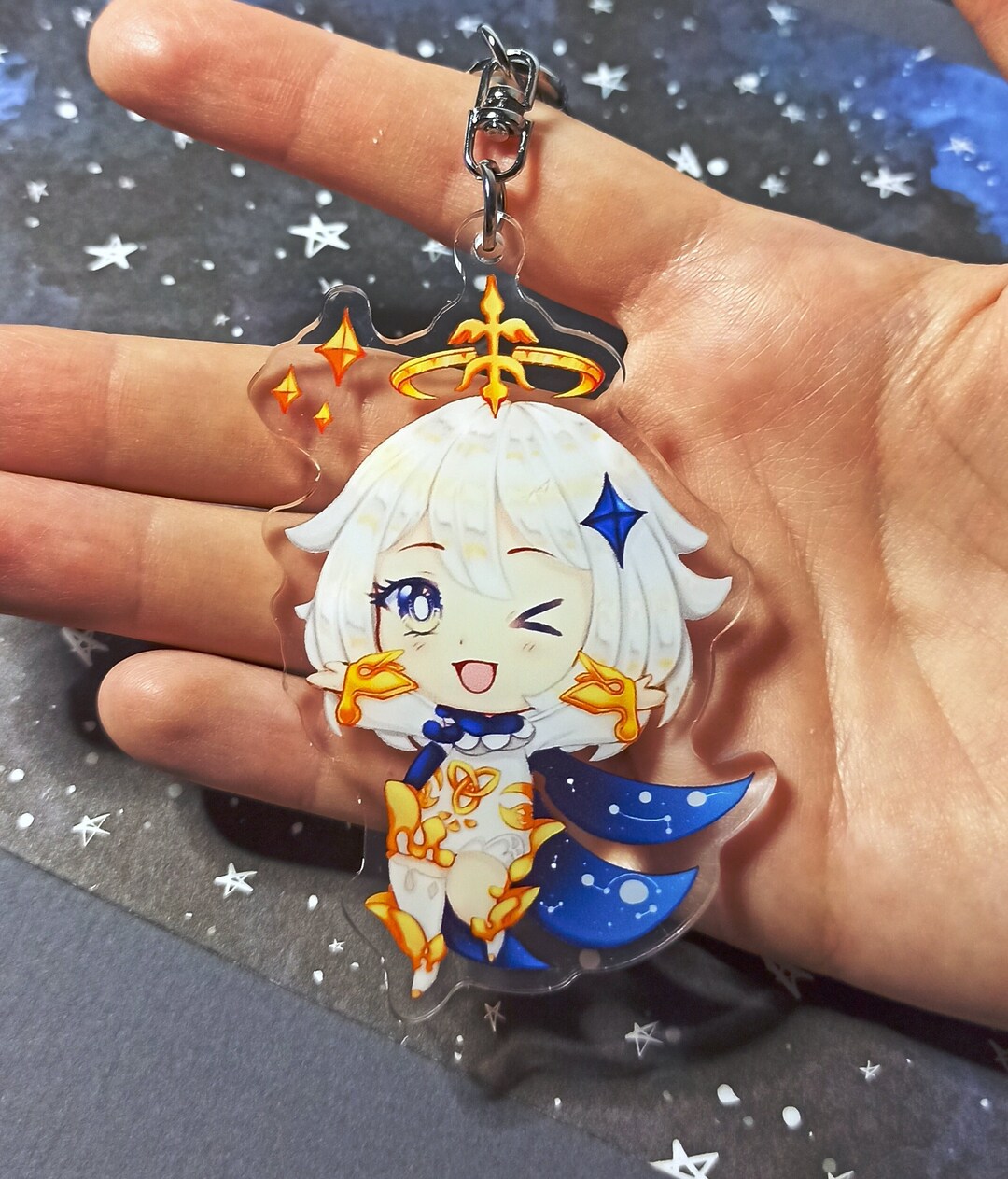 Paimon Acrylic Keycharm, Genshin Impact - Etsy