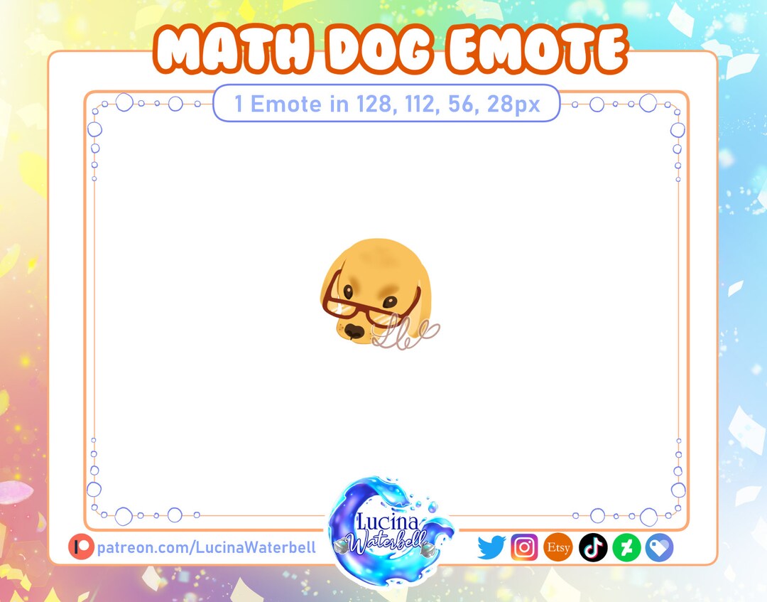 Twitch Discord Emotes - Math Dog - Etsy