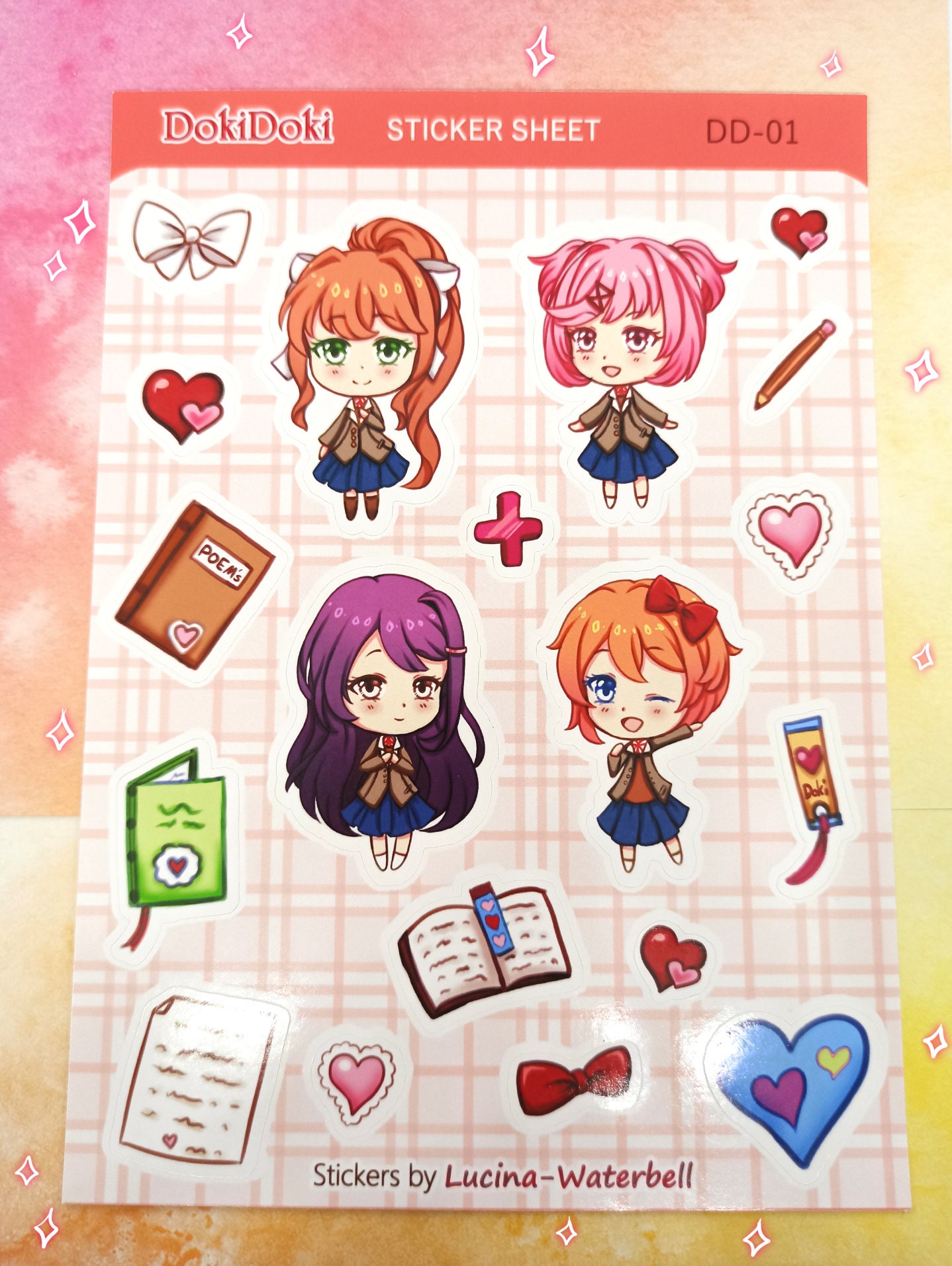 Stickersheet Doki Doki Literature Club | Etsy