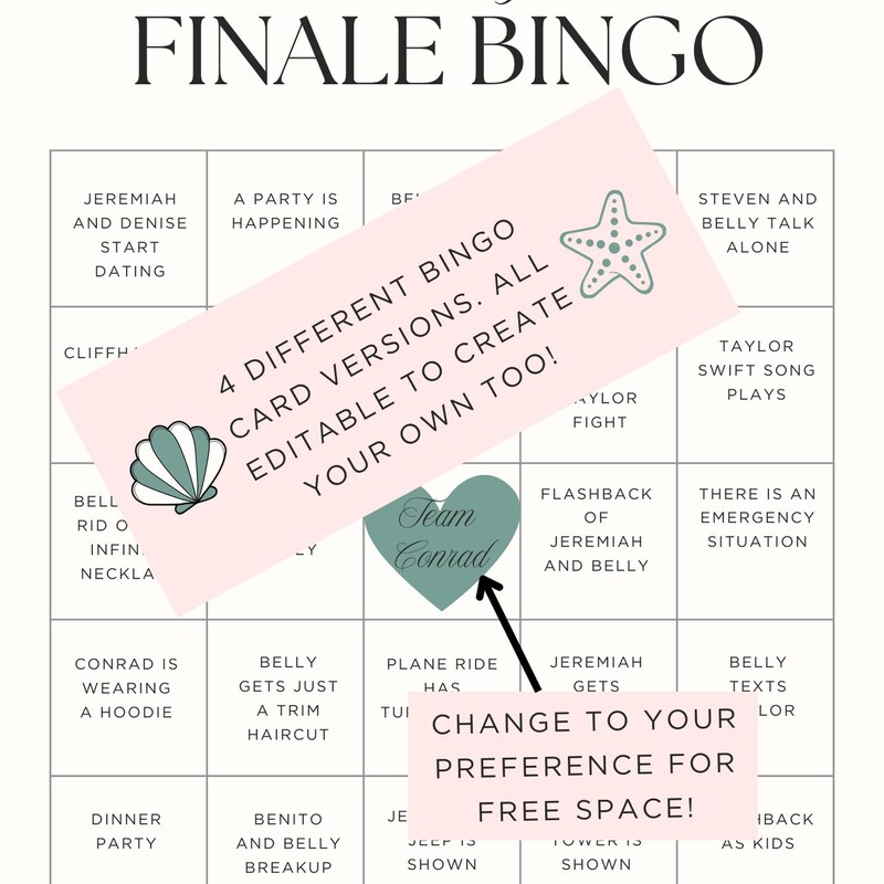 Finale Tsitp Bingo - Etsy