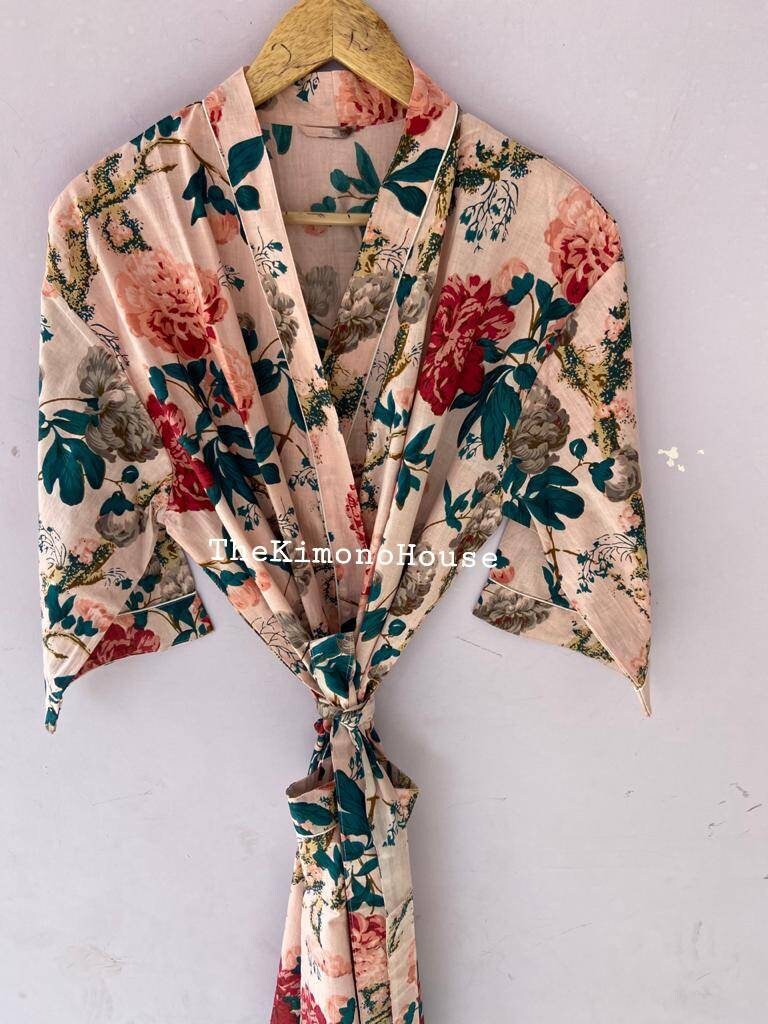 Luxury Cotton Kimono Robe for Bridesmaid Bridesmaid Gift - Etsy