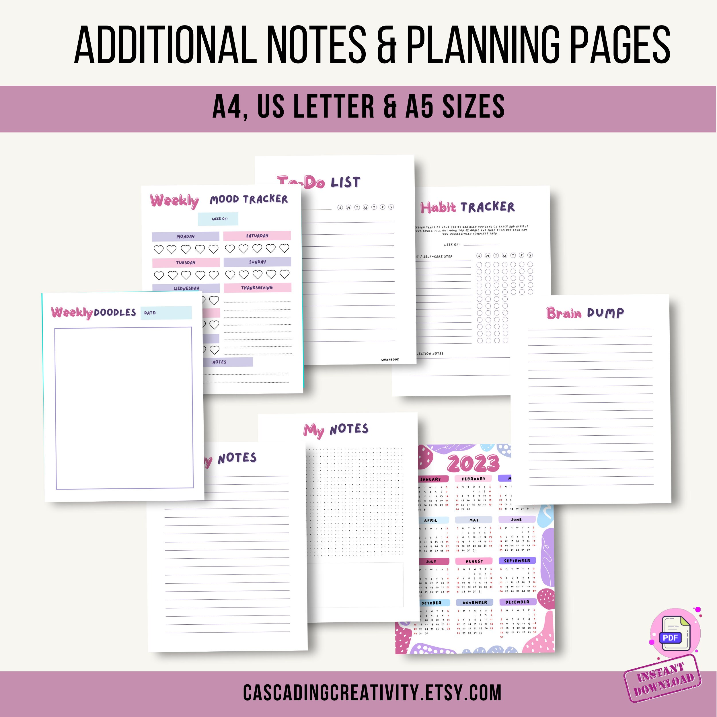 Gratitude Journal Printable Bundle, Practice Daily, Weekly and Monthly ...