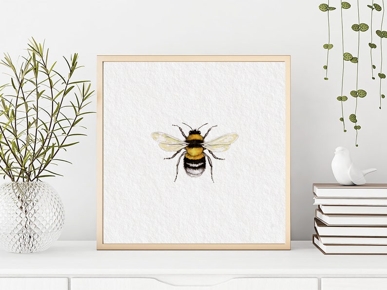 Bumblebee Watercolor Digital Download Jpg and Png for - Etsy