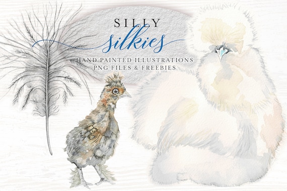 Chickens Watercolor Clipart Collection PNG JPG Instant - Etsy