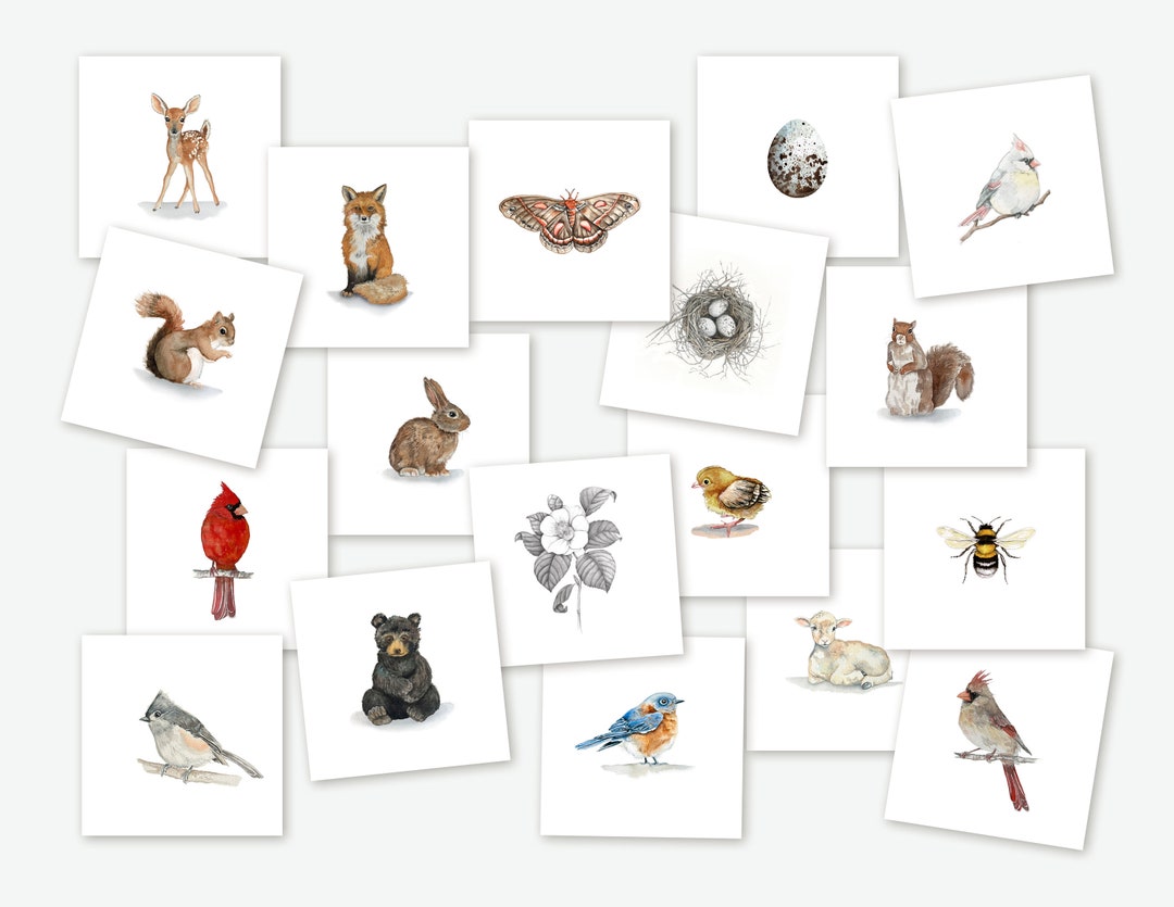 TINY Mini Art Prints ~ Tiny Miniature Watercolor ~ Tiny Painting ~ Cute ...