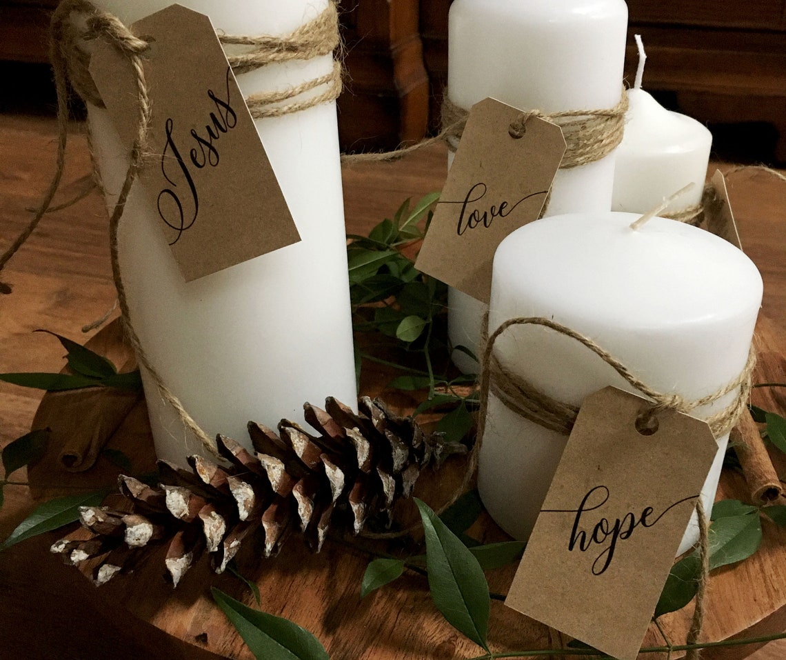 Advent Candle Tags Printable Instant Download PDF | Etsy