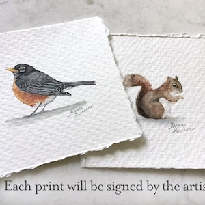 MINI Art Prints ~ Miniature Watercolor ~ Tiny Painting ~ Cute Little ...