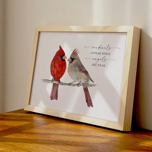 CARDINAL Quote Wall Decor ~ 8x10 5x7 PRINT ~ Cardinals Appear Angels ...