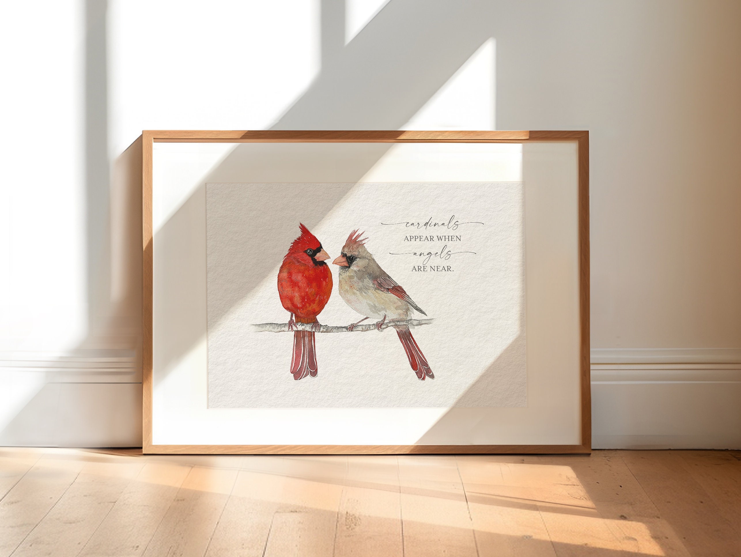 CARDINAL Quote Wall Decor ~ 8x10 5x7 ~ Cardinals Appear Angels Near ...