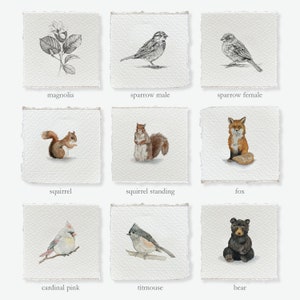 MINI Art Prints ~ Miniature Watercolor ~ Tiny Painting ~ Cute Little ...