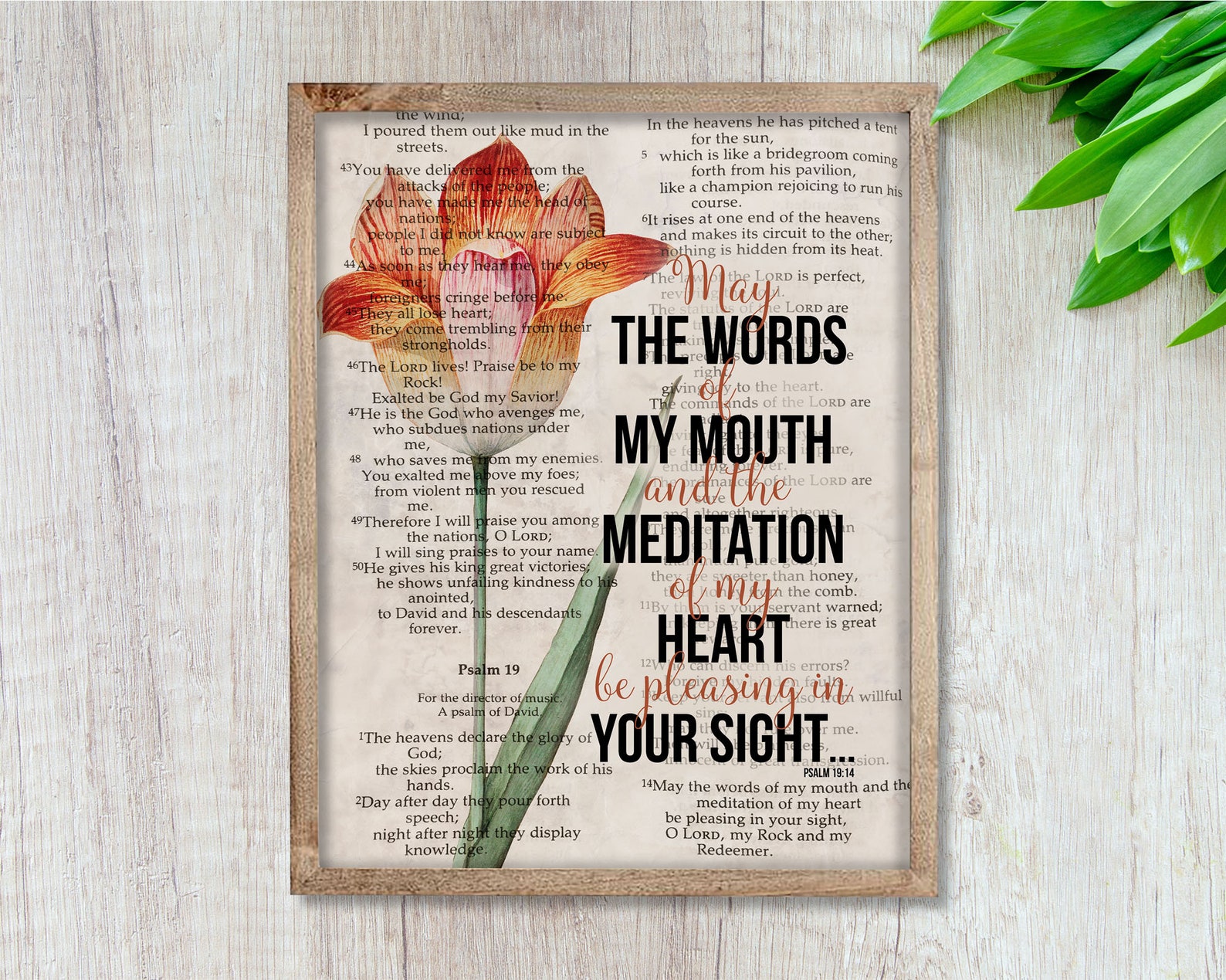 Psalm 19 May the Words Bible Verse Quote Print Christian - Etsy