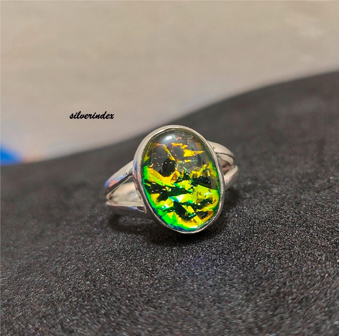 Australian Doublet Opal Ring, Sterling Silver, Handmade Jewelry - Etsy