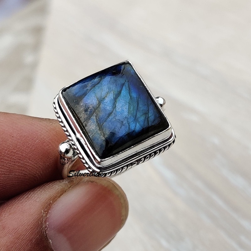 Labradorite Ring - Etsy