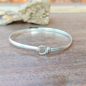 Love Knot Sterling Silver Bangle, Adjustable Cuff Bracelet - Etsy