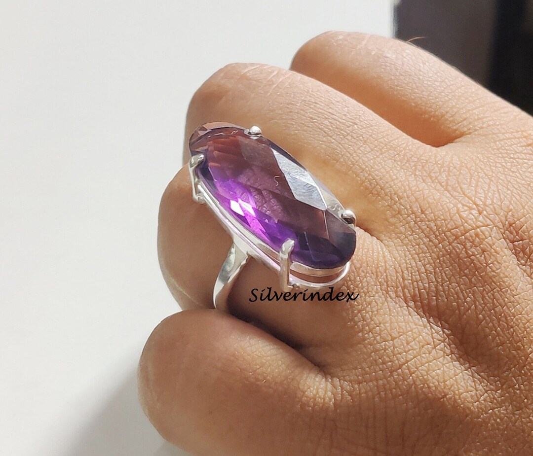 Beautiful Amethyst Ring, 925 Silver Ring, Gemstone Ring, Handmade Ring ...