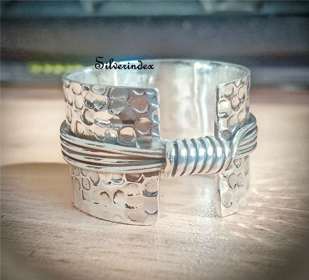 Thumb Ring, Silver Band Ring, 925 Silver Ring, Stack Ring, Handmade ...