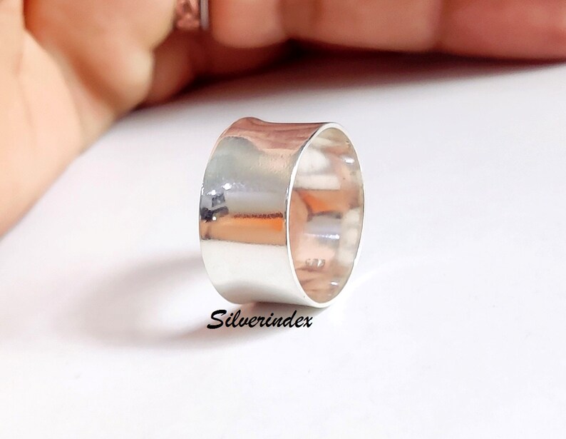 Solid Silver Band Ring for Women Cigar Band Ring Simple - Etsy