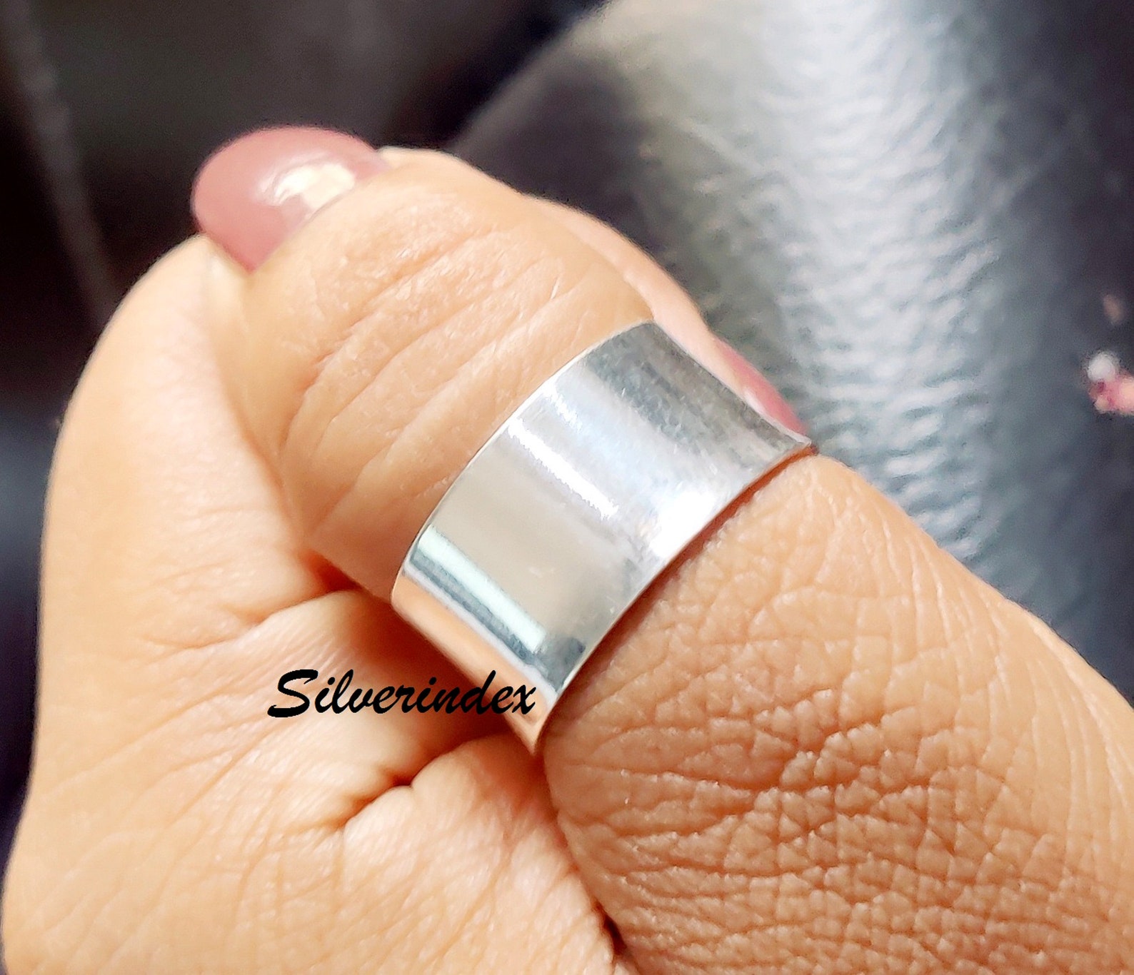Solid Silver Band Ring for Women Cigar Band Ring Simple - Etsy