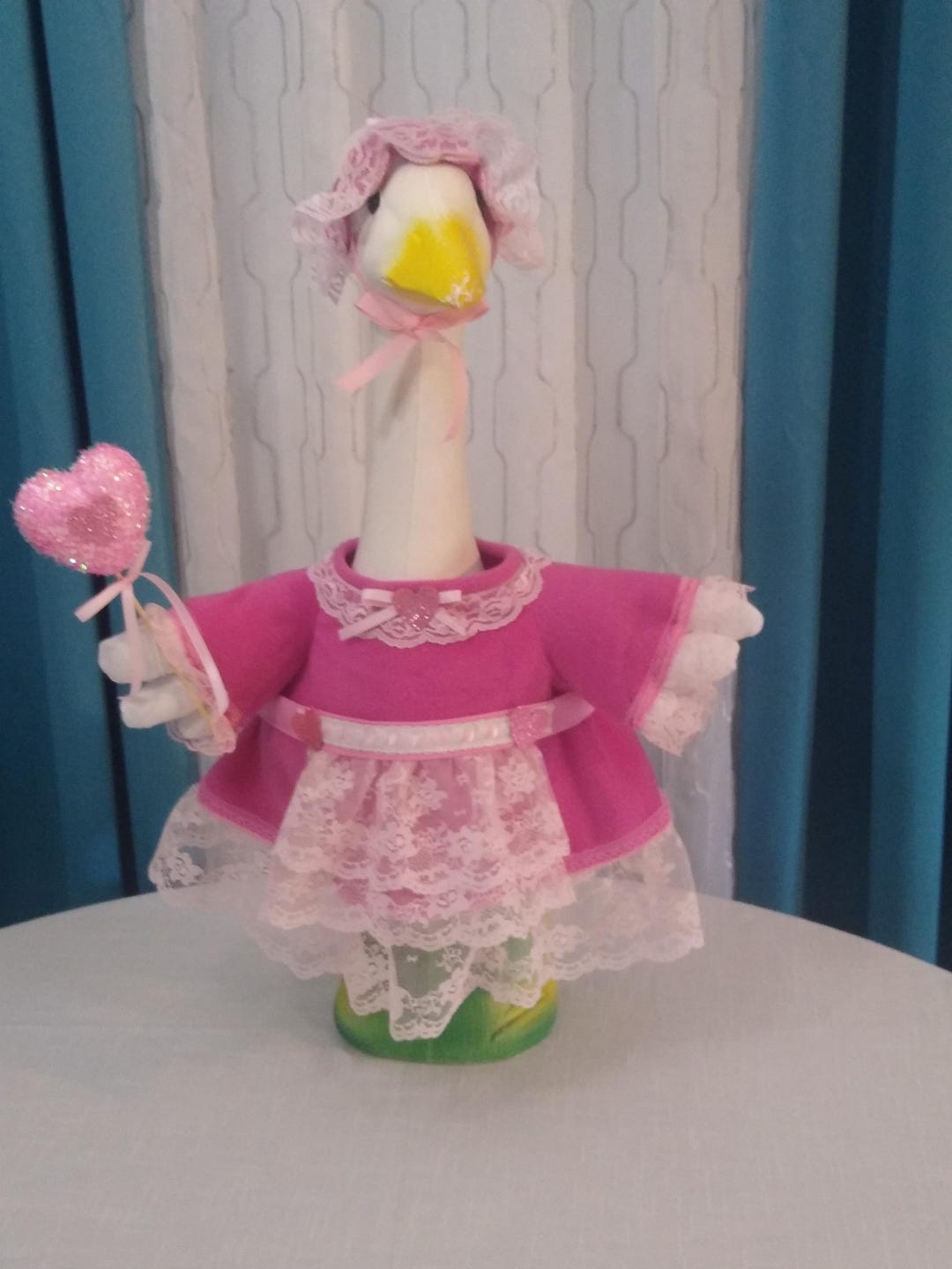 Goose Ms. Valentines is Waving Her Pink Sparkly Heart, to Give Love to ...