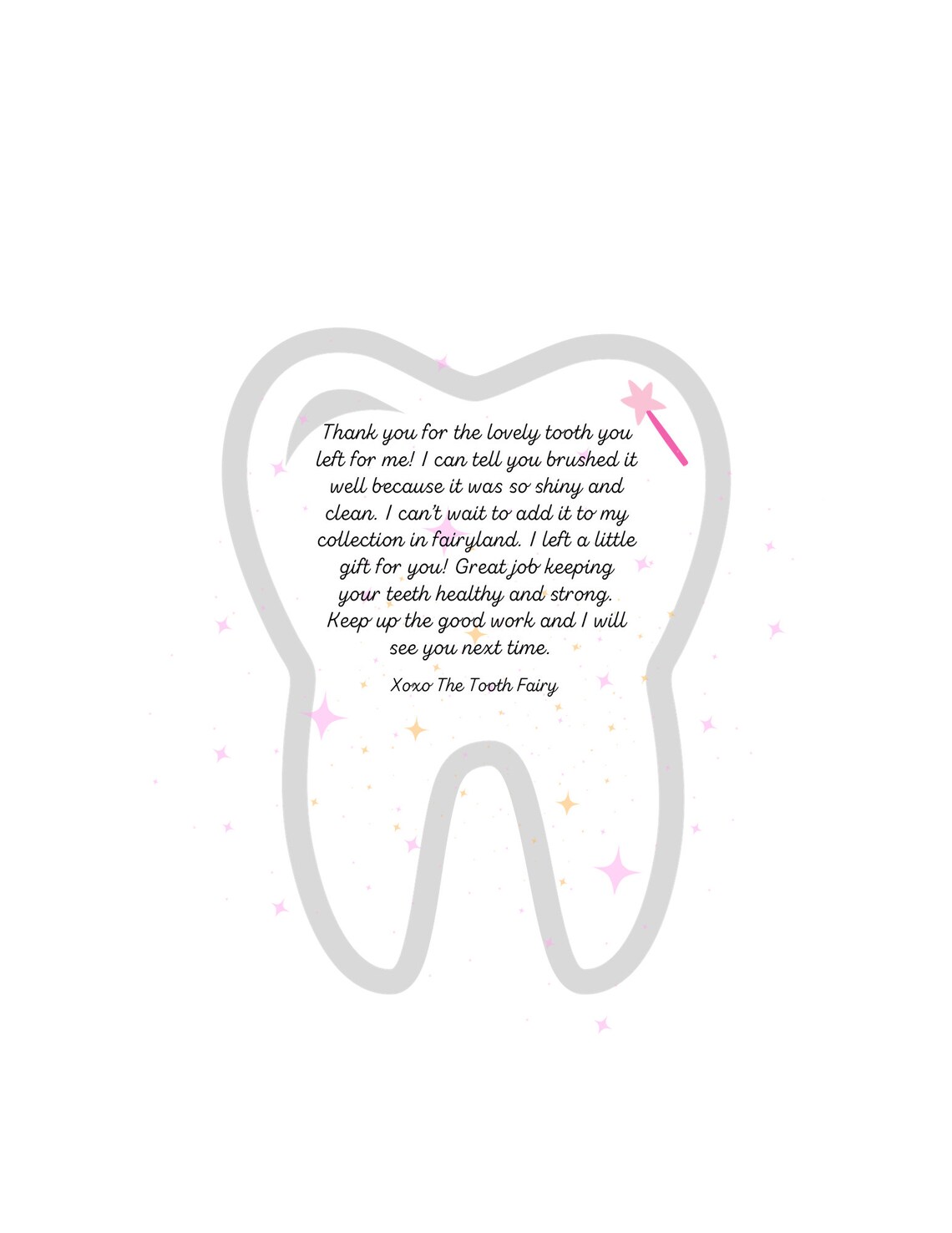 Tooth Fairy Note - Etsy