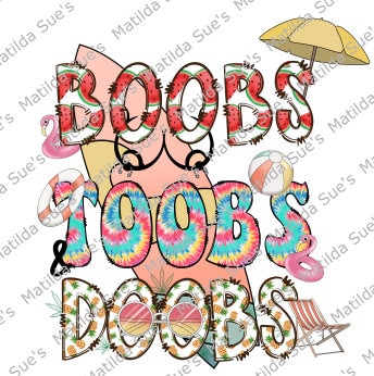 Boobs Toobs & Doobs PNG 300dpi - Etsy