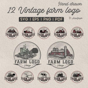 Vintage Custom Logo | Retro | Classic | Farm Logo | Hand Drawn Logo - Etsy