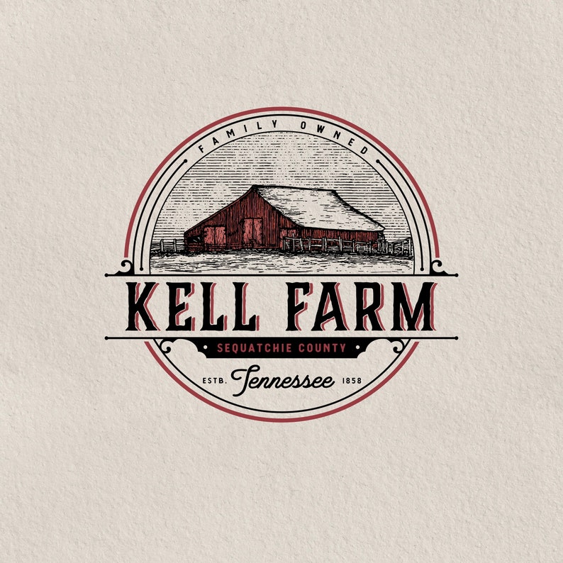 Vintage Custom Logo | Retro | Classic | Farm Logo | Hand Drawn Logo - Etsy
